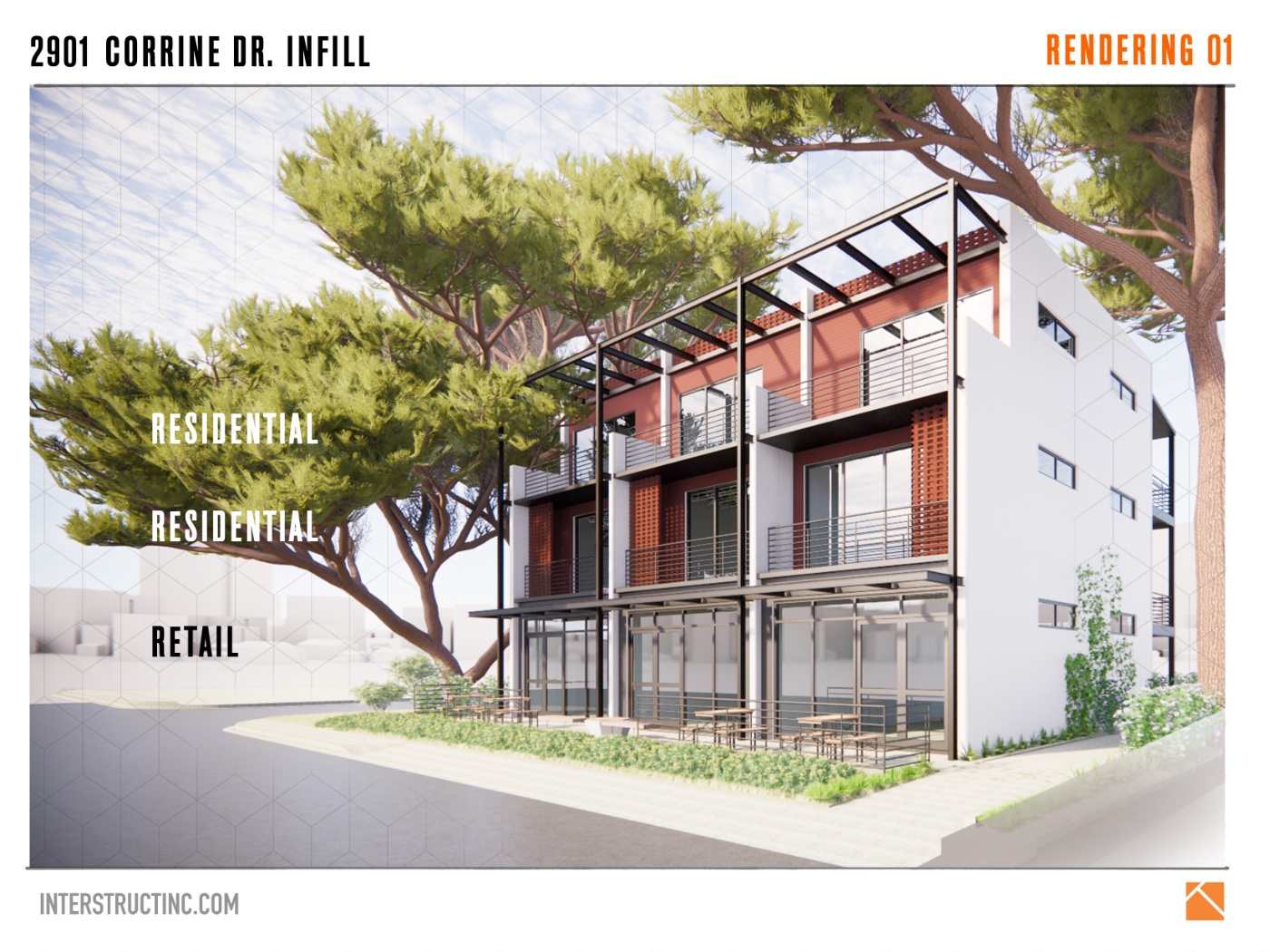 Conceptual design for small-scale development in Audubon Park - Interstruct